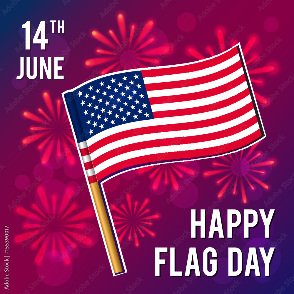 Flag Day. Vector illustration for holiday. 14 June. Stock Vector ...