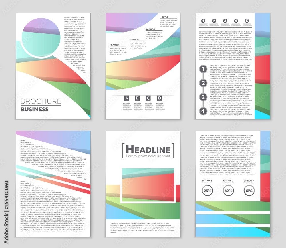 Abstract vector layout background set. For art template design, list ...