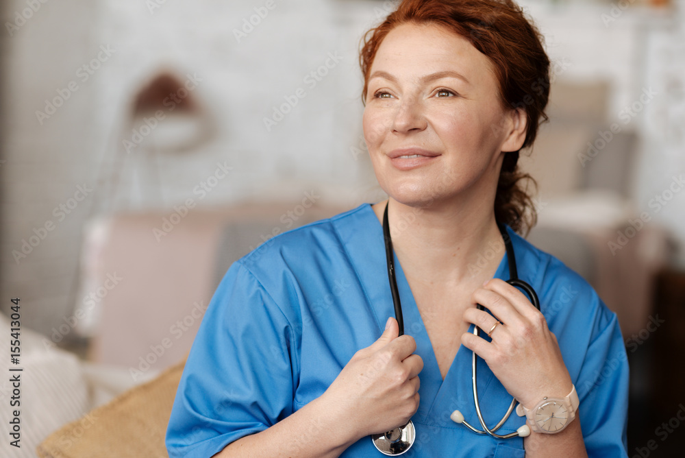 Portrait of stunning professional qualified nurse foto de Stock | Adobe ...
