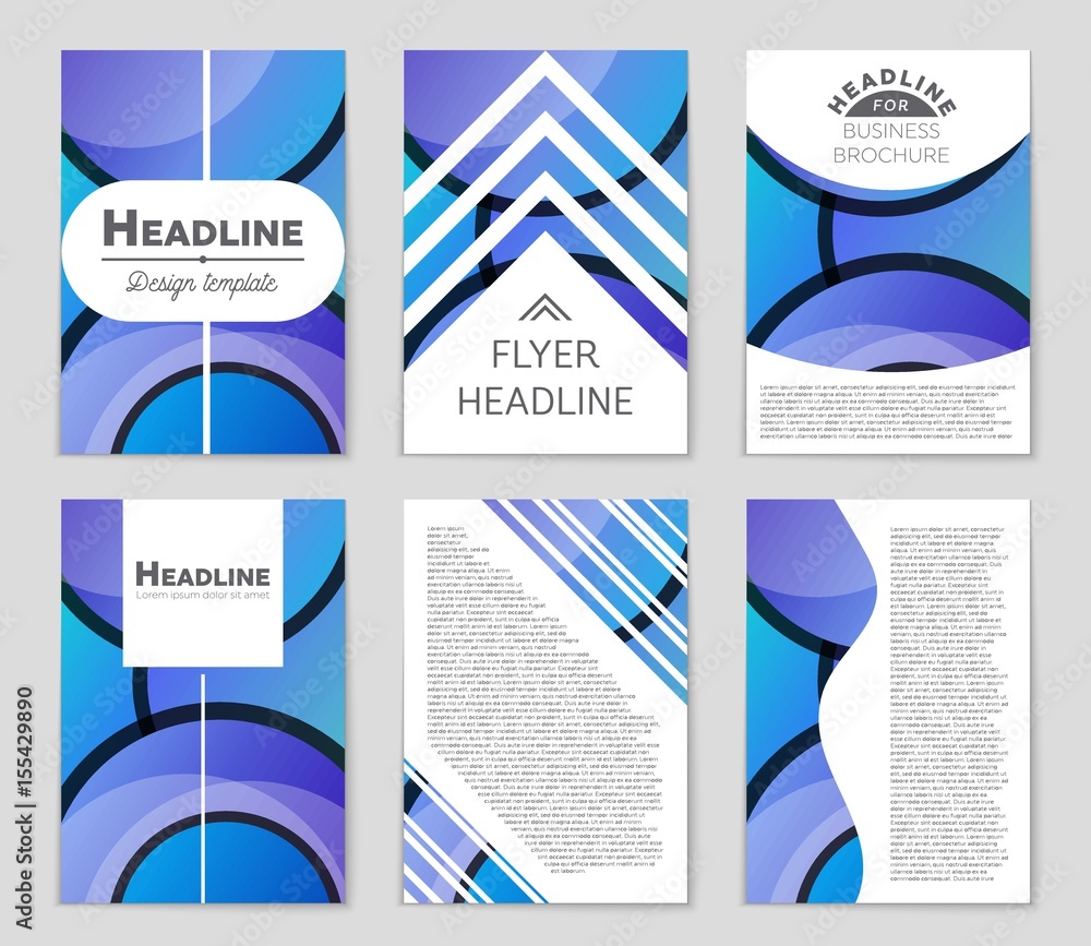 Abstract vector layout background set. For art template design, list ...