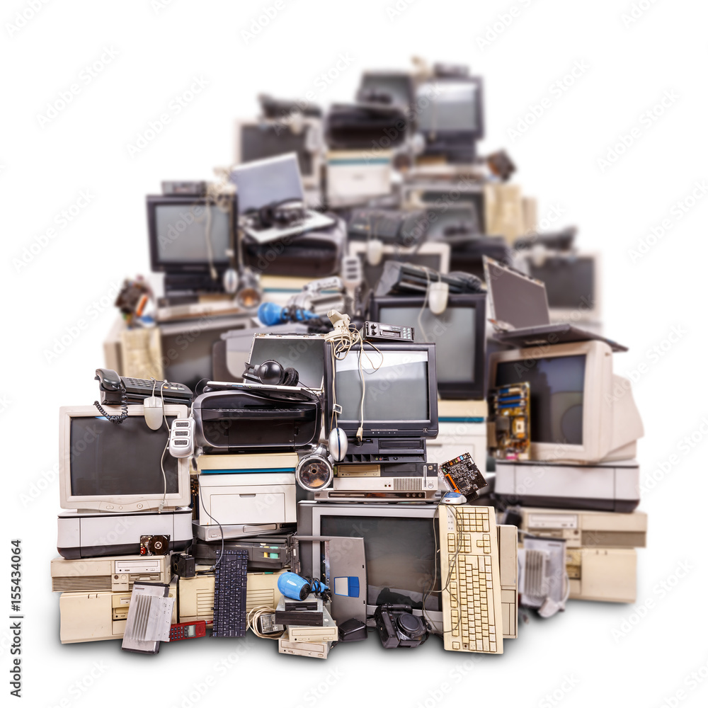 Electronic waste ready for recycling Stock Photo | Adobe Stock