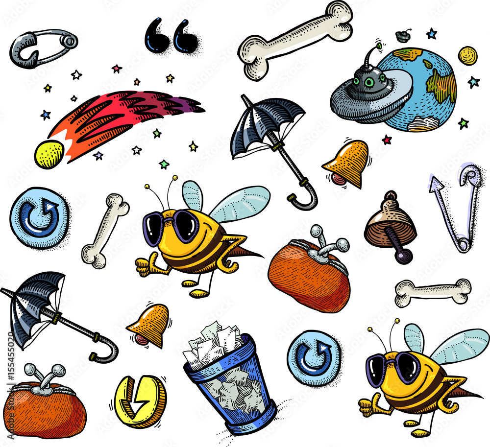 Cartoon characters seamless pattern. Pattern is included in file ...