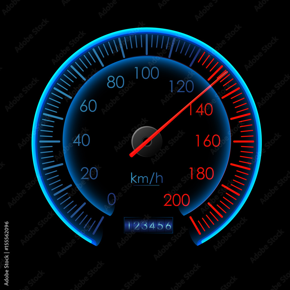 Modern Speedometer Interface clock speedo Stock Vector | Adobe Stock