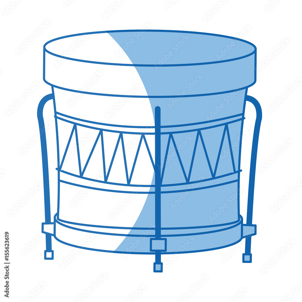 brazilian samba batucada drum instrument music vector illustration ...