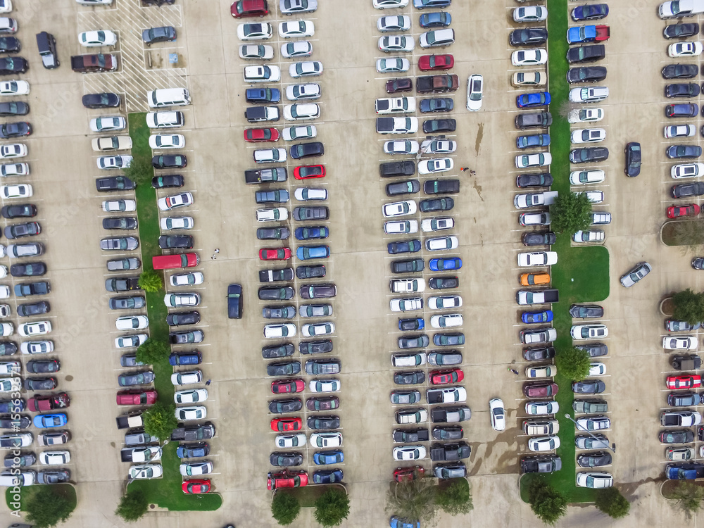 Crowded Mall Parking Lot