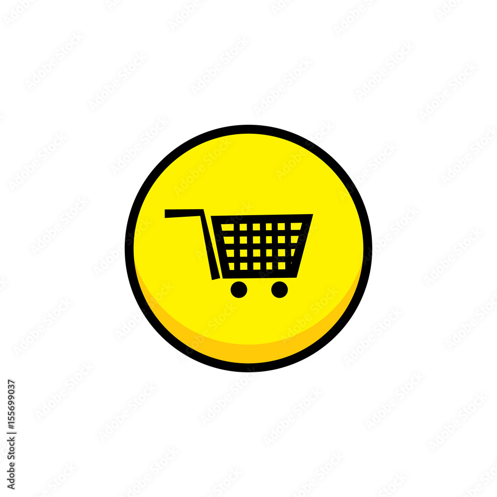 shop cart video game asset menu icon button layer vector art Stock ...