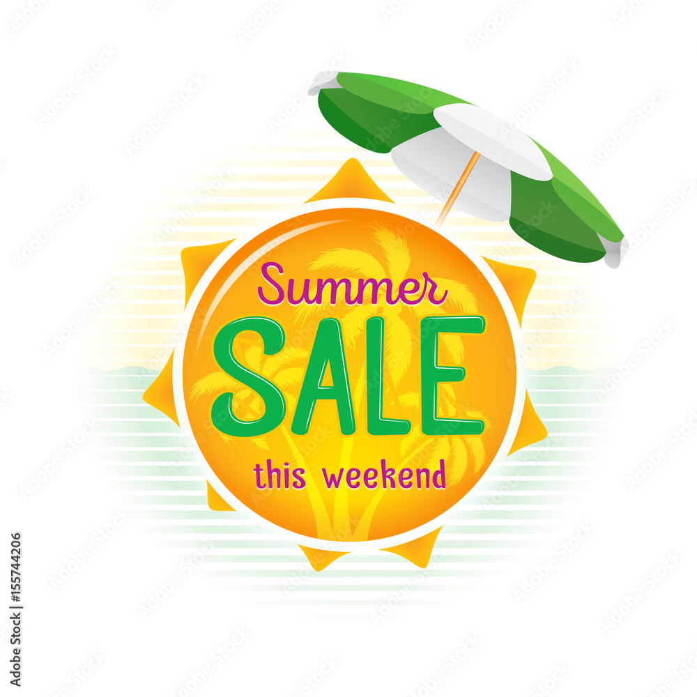 Summer Sale label price tag banner badge template sticker design Stock ...