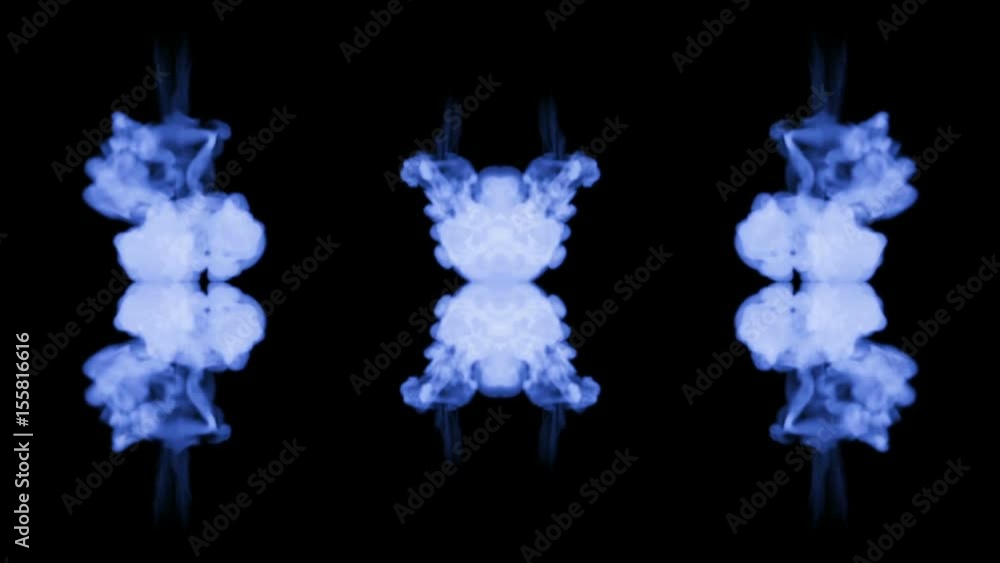 Ink kaleidoscope is abstract ink background like Rorschach inkblot ...
