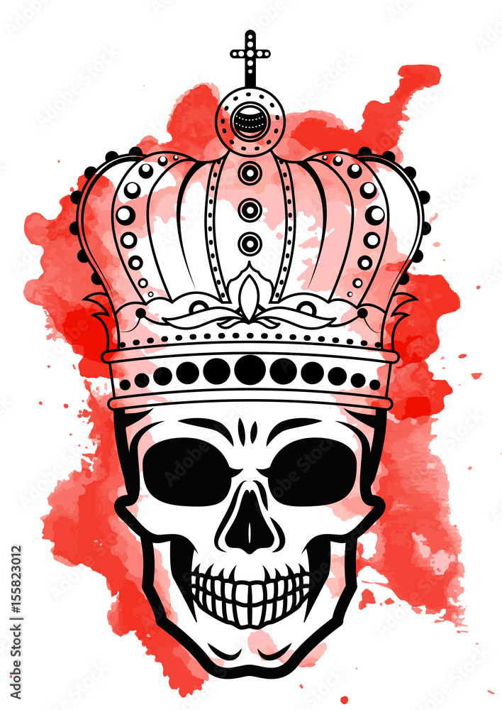 Skull With Crown Clip Art
