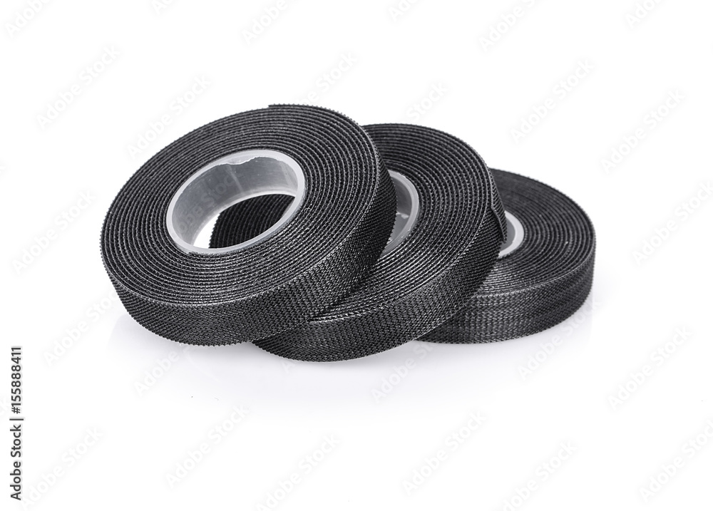 Rolls of Velcro tape Strips isolated on white background Stock Photo ...