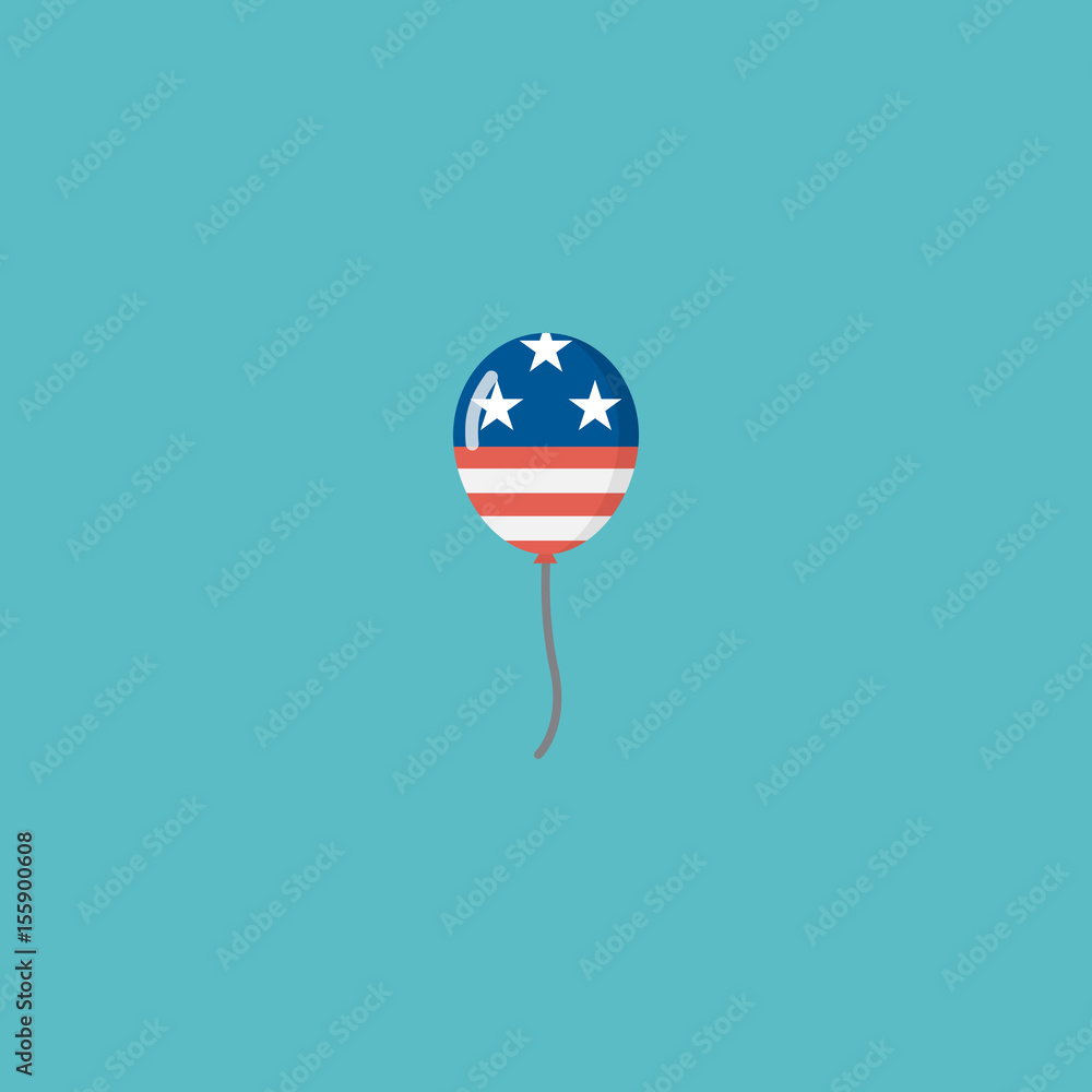 Flat Balloon Element. Vector Illustration Of Flat Decoration Isolated ...