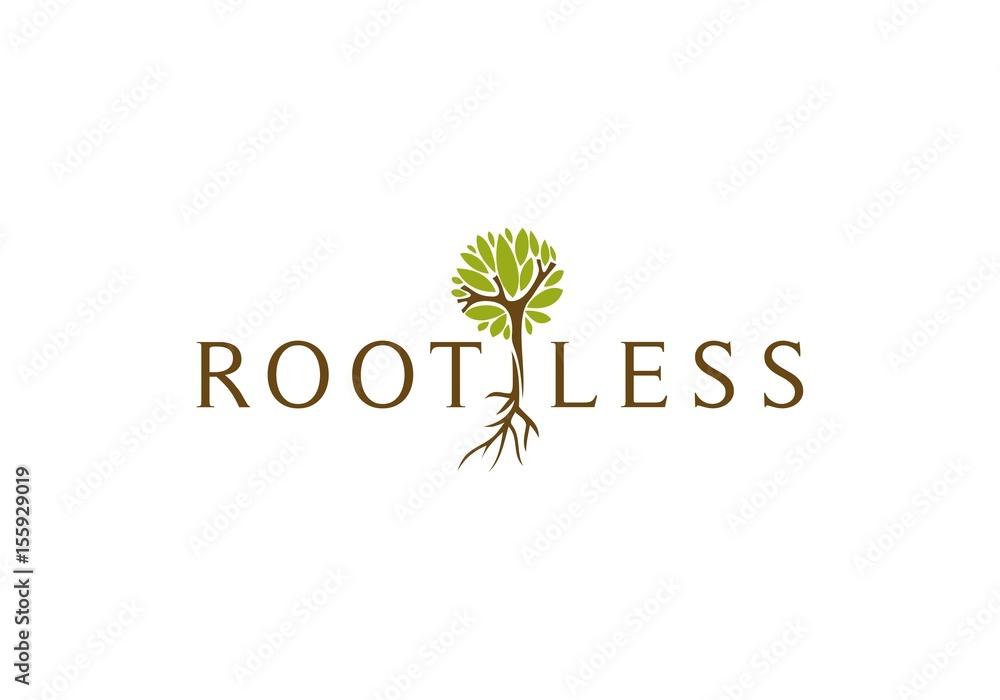 Rootless logo Stock Vector | Adobe Stock