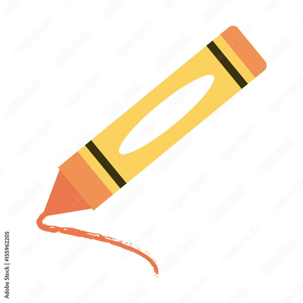 crayon stationery tool icon image vector illustration design Stock ...
