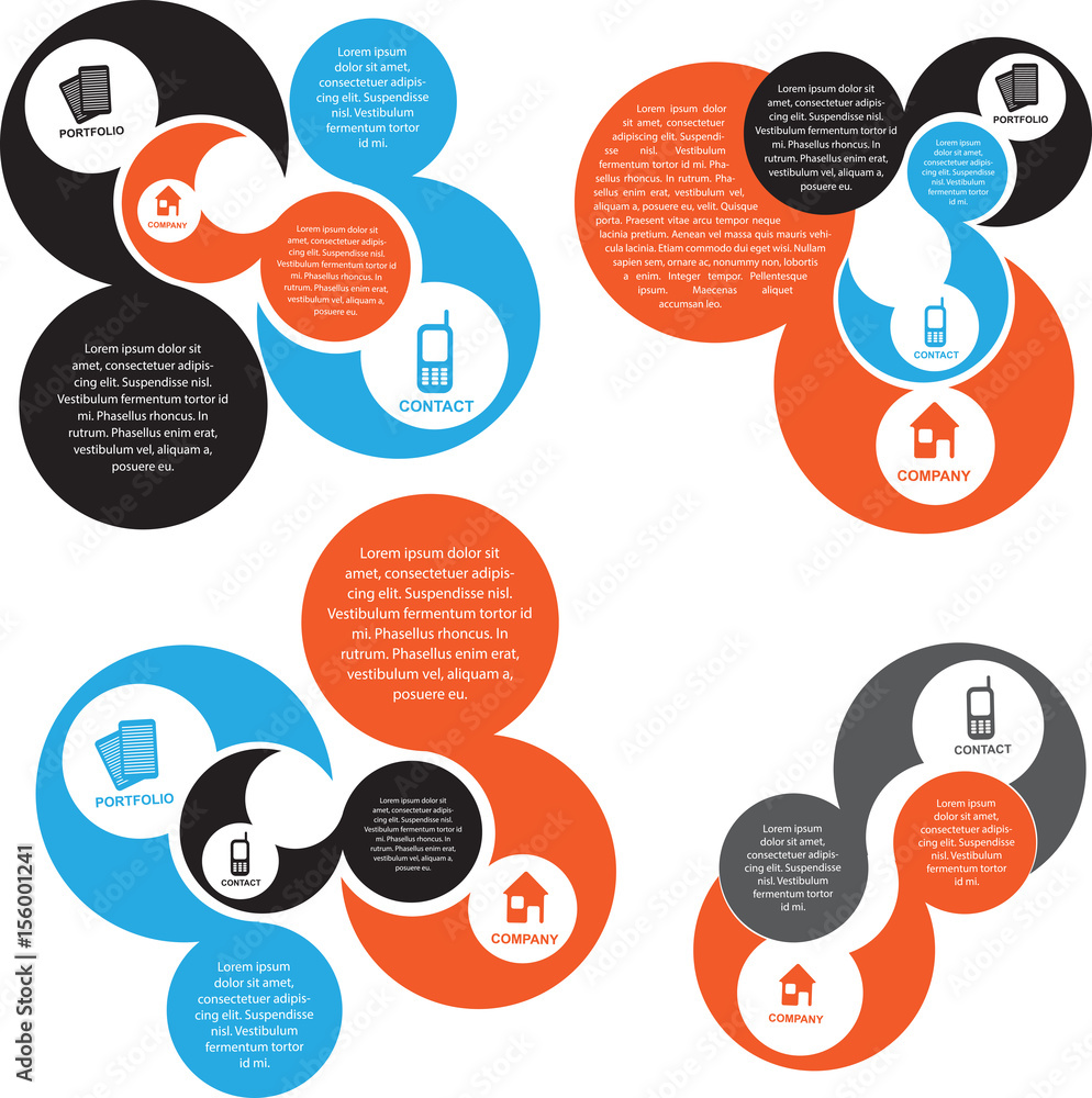 Vector collection of schemes background for company presentation Stock ...