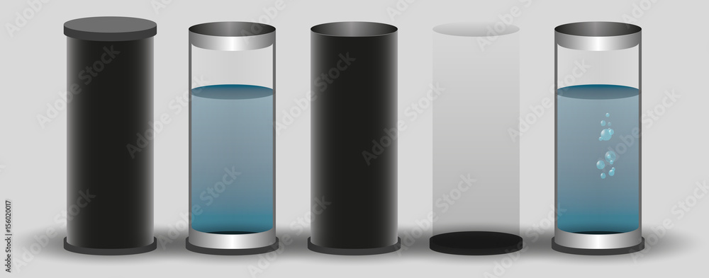 Cylinder set Stock Vector | Adobe Stock