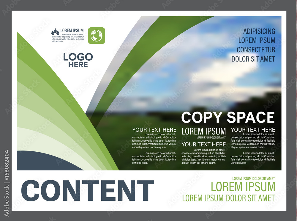 Presentation layout design template. Annual report cover page ...