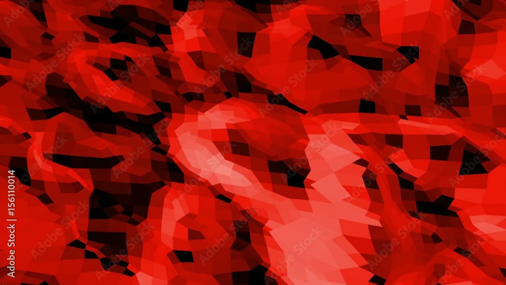 Abstract red low poly surface as atom structure in stylish low poly ...