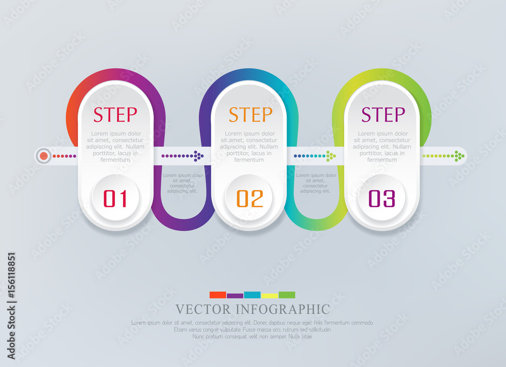 Vector abstract element for business. Strategy in stages. Steps of ...
