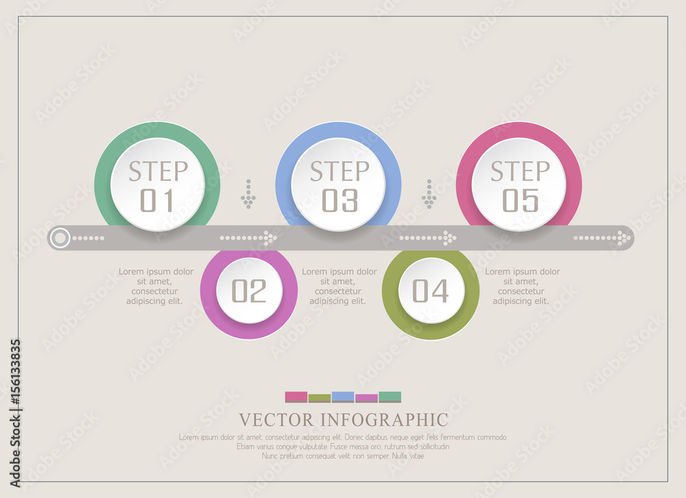 Vector abstract element for business. Strategy in stages. Steps of ...