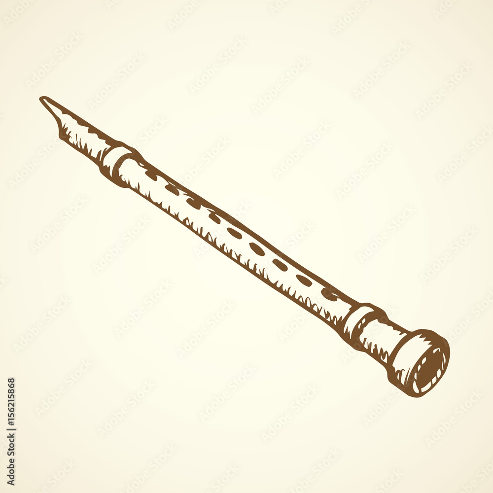 Panpipe. Vector drawing Stock Vector | Adobe Stock