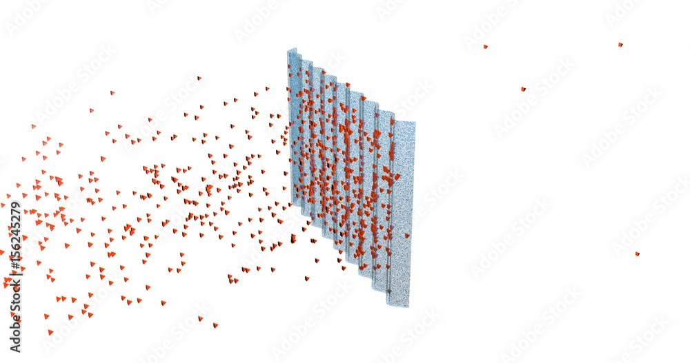 Particles separated and captured in filter . 3d animation for ...