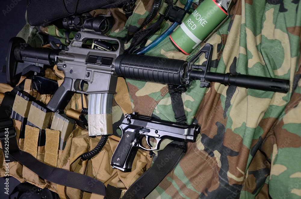 Machine gun. Army Weapons. Stock Photo | Adobe Stock