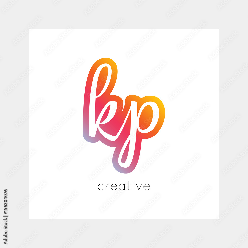 KP logo, vector. Useful as branding, app icon, alphabet combination ...