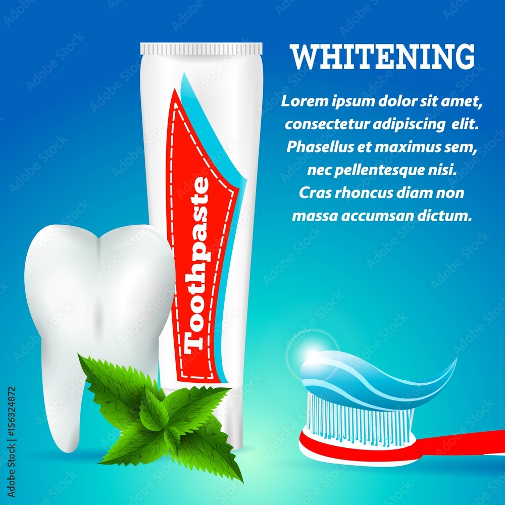 Tooth Whitening Toothpaste,Spearmint Flavor.Blue Toothpaste cleaning ...