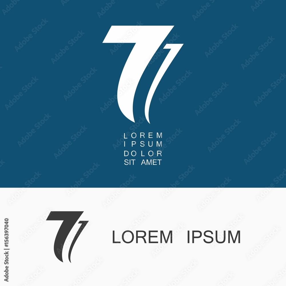 number 7 logo Stock Vector | Adobe Stock