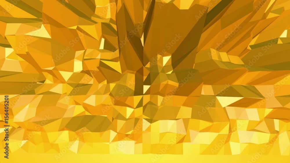Yellow low poly background oscillating. Abstract low poly surface as ...
