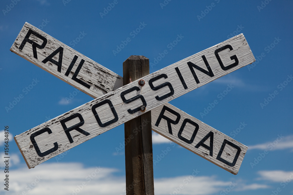 Vintage Railroad Crossing Sign