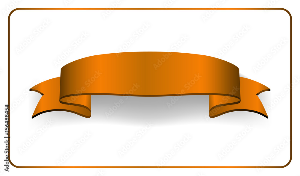 Orange Ribbon Banner