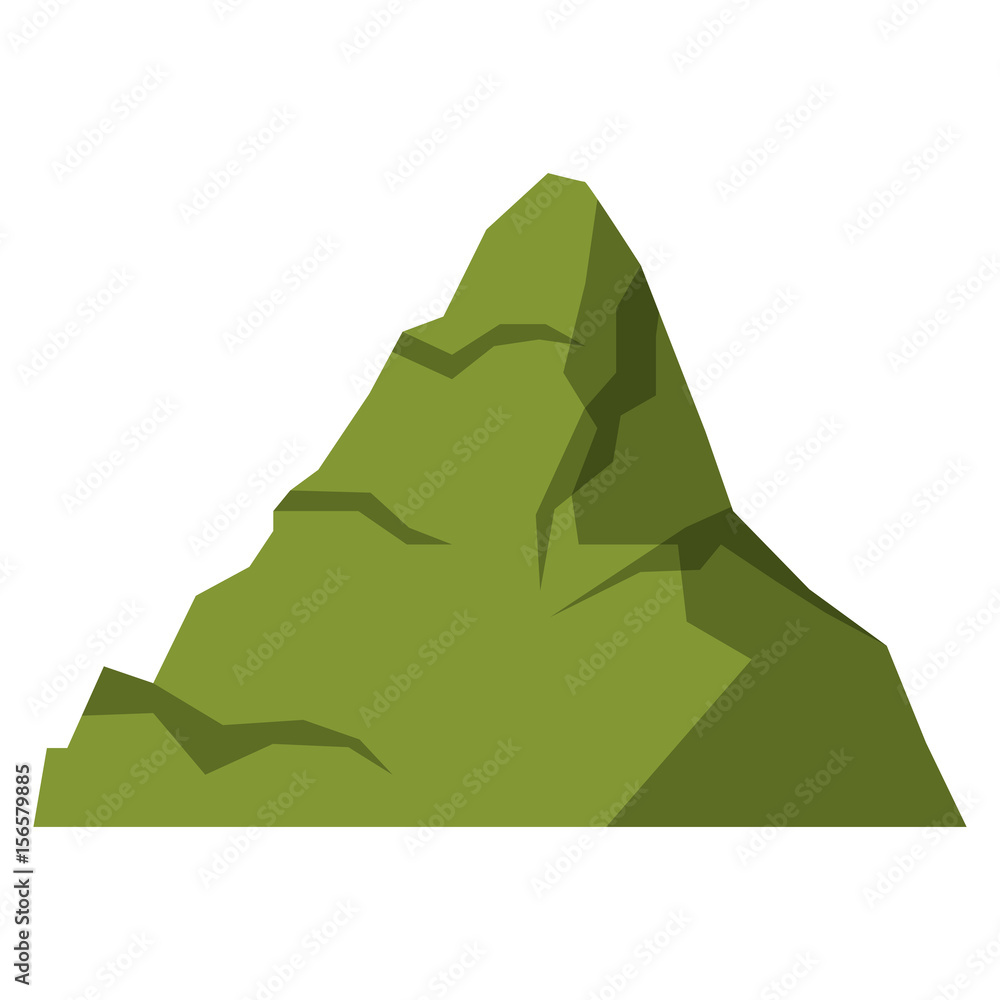 Green Mountain Silhouette Vector