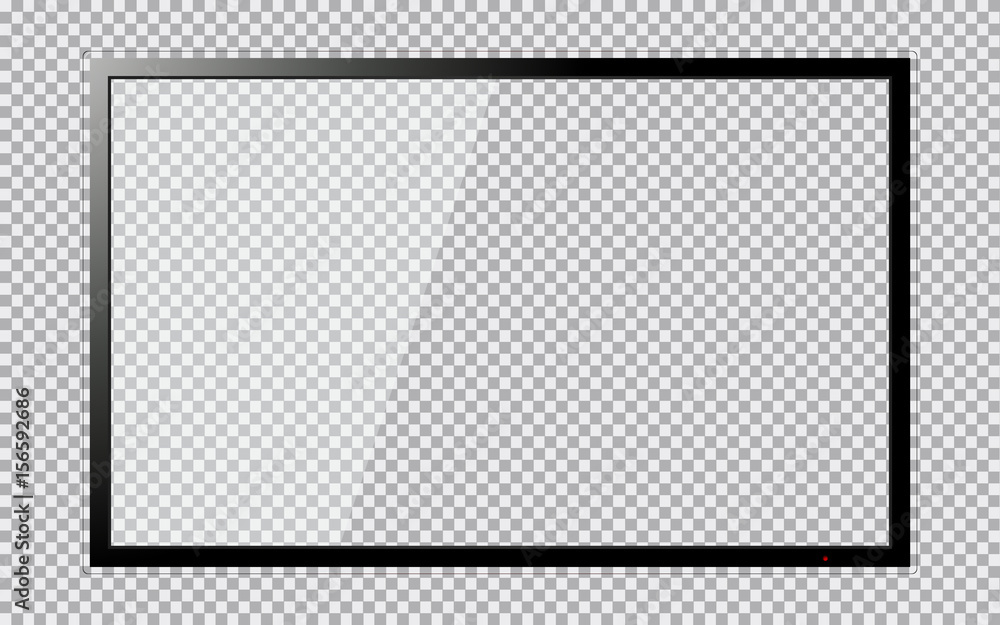 Modern TV with transparent screen isolated on transparent background ...