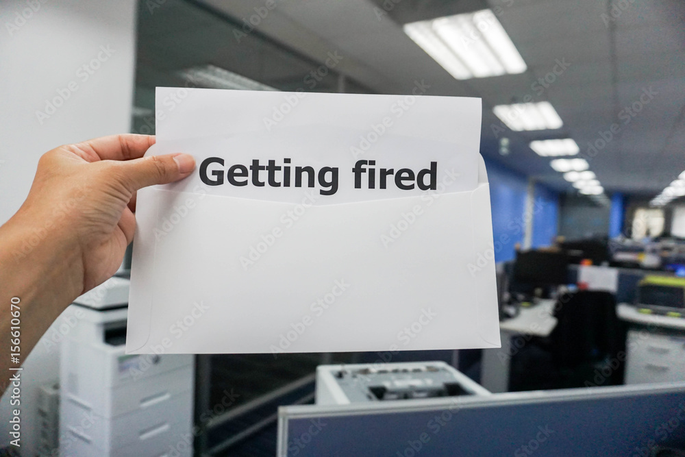 business concept of getting fired notification letter to the employee ...