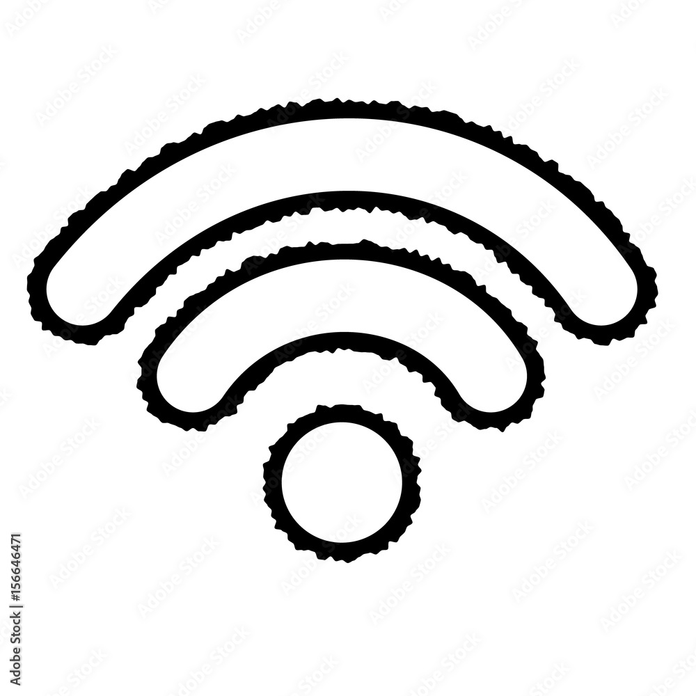 Vector of wifi icon doodle. EPS8 . Stock Vector | Adobe Stock