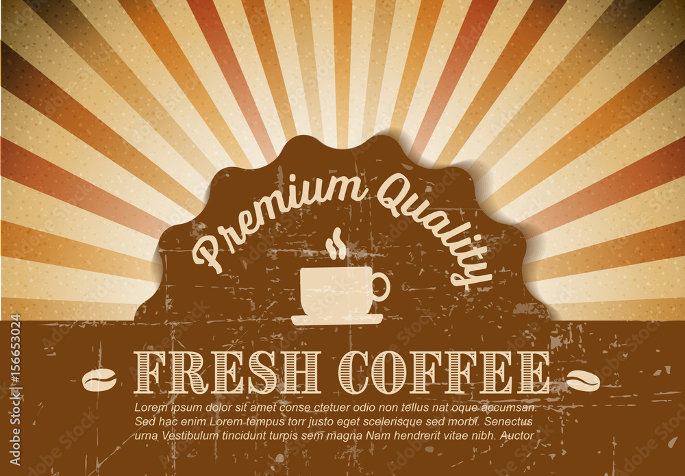 Coffee Shop Sign Layout Stock Template | Adobe Stock