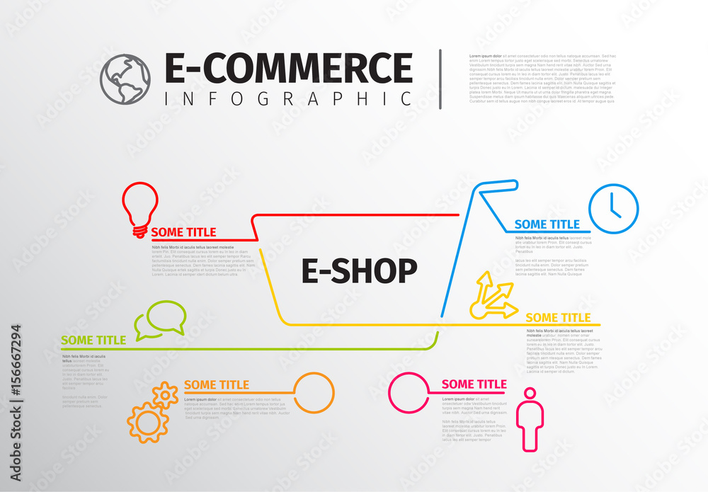 E-Commerce Infographic Layout Stock Template | Adobe Stock