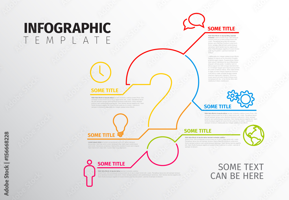 Question Mark Infographic Layout Stock Template | Adobe Stock