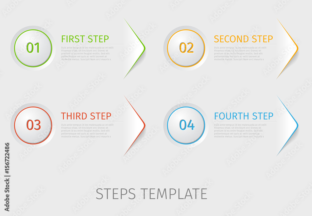 Circular Button Infographic Layout Stock Template | Adobe Stock