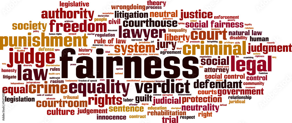 Fairness word cloud Stock Vector | Adobe Stock