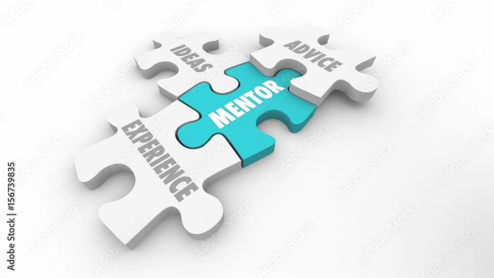 Mentor Advice Experience Guidance Contacts Puzzle Pieces 3d Animation ...