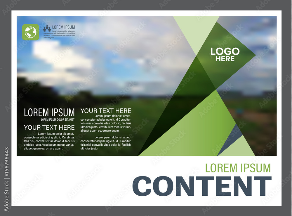 Presentation layout design template. Annual report cover page ...