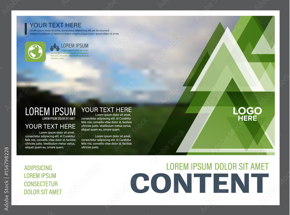 Presentation layout design template. Annual report cover page ...