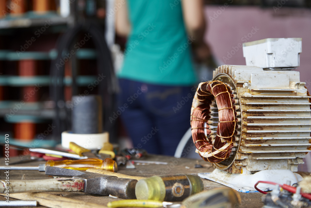 Repairing the engine Stock Photo | Adobe Stock