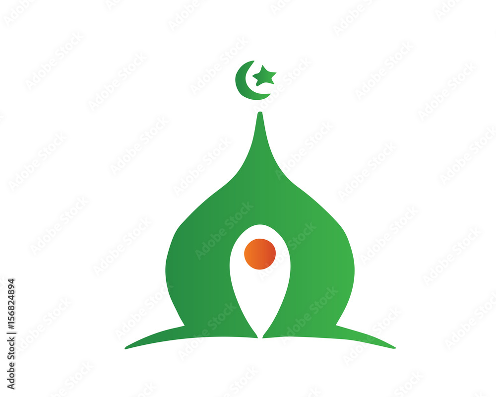 Islamic Symbol Green Islamic New Year Background Stock Vector Image