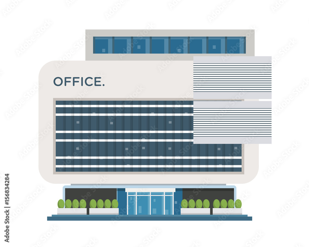 Modern Flat Commercial Office Building, Suitable for Diagrams ...