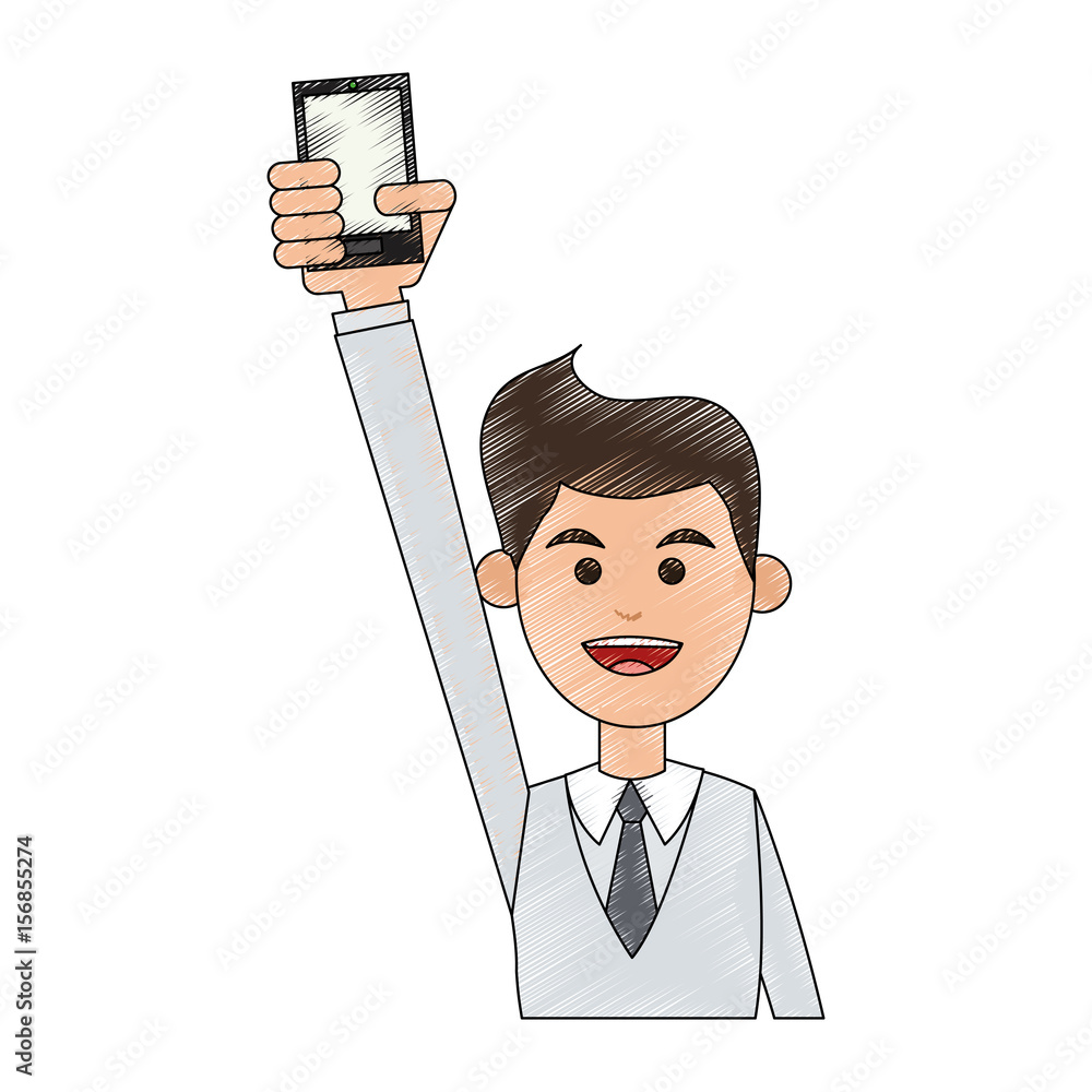 Cartoon man profile icon vector illustration graphic design sketch ...