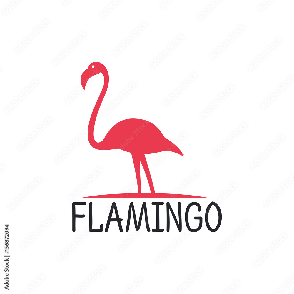 Flamingo logo design vector template Stock Vector | Adobe Stock