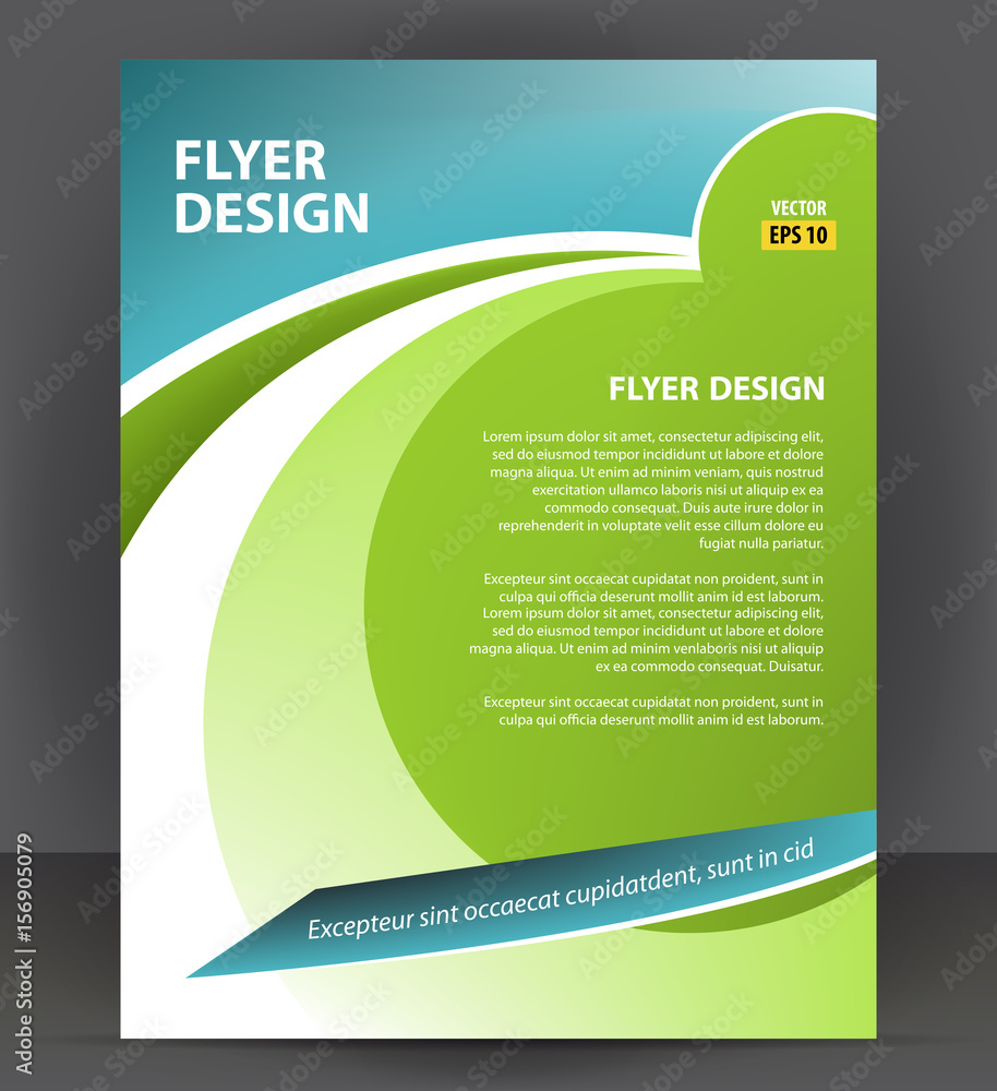 Flyer brochure, cover layout design print template, pamphlet vector ...
